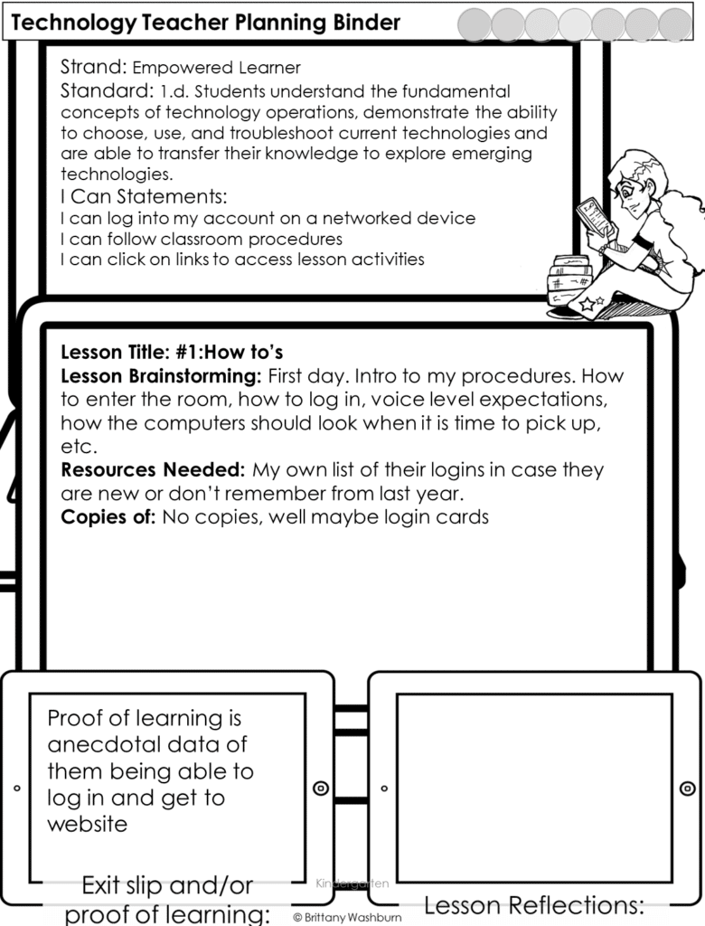 Kindergarten Technology Lessons and Activities