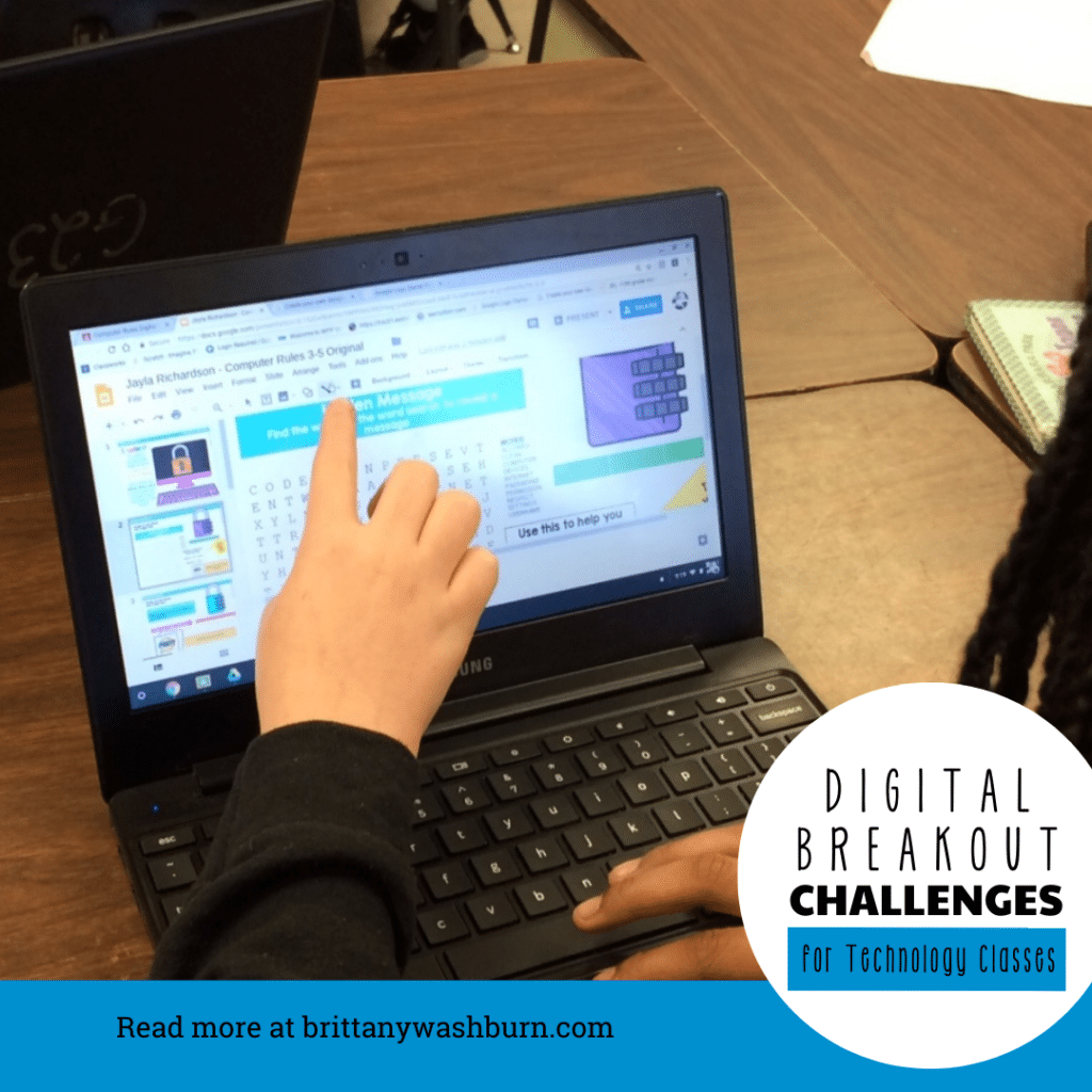 Digital Breakout Challenges for Tech Class