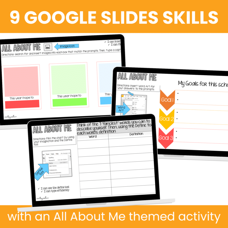 How to Use Google Slides - All About Me EBook