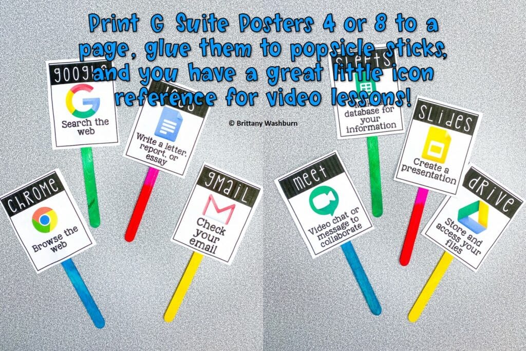 Technology Themed Decor Google Apps Posters