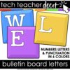 Technology Themed Decor Bulletin Board Letters