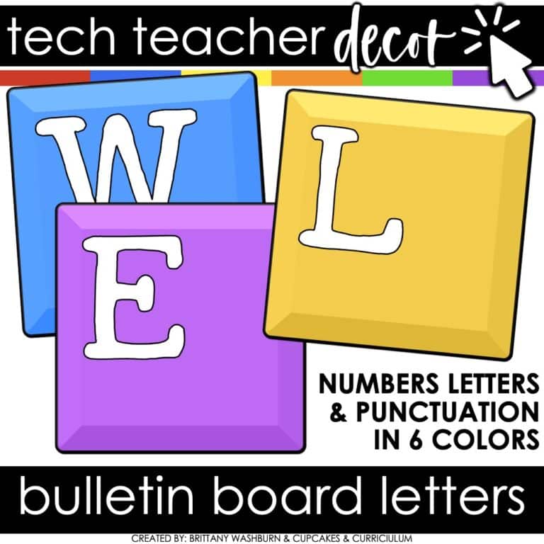 Technology Themed Decor Bulletin Board Letters