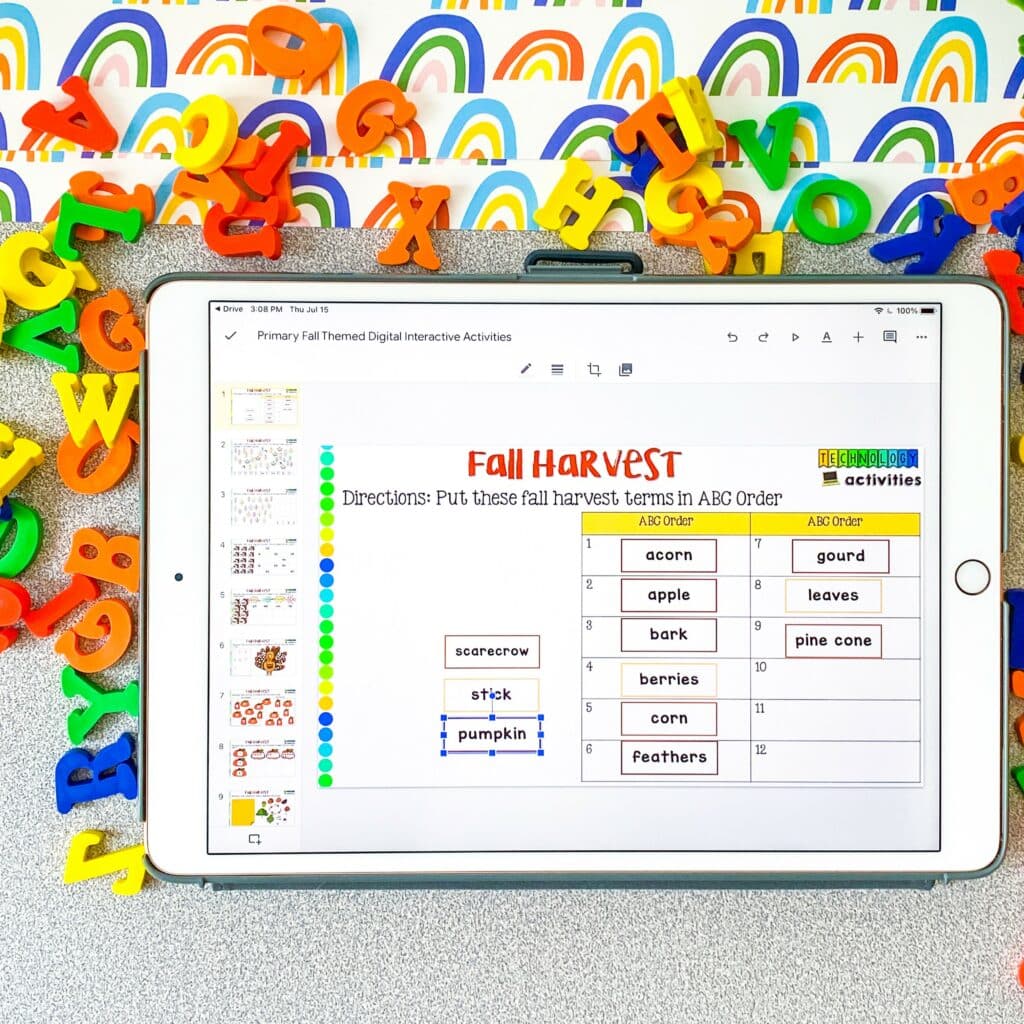 Fall Math and ELA Digital Interactive Activities