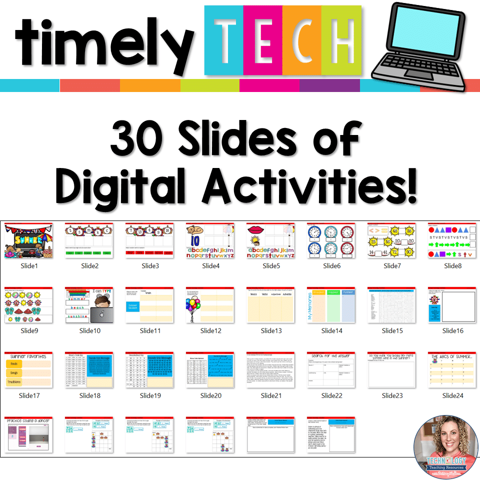 Timely Tech - 25 Summer Themed Technology Activities