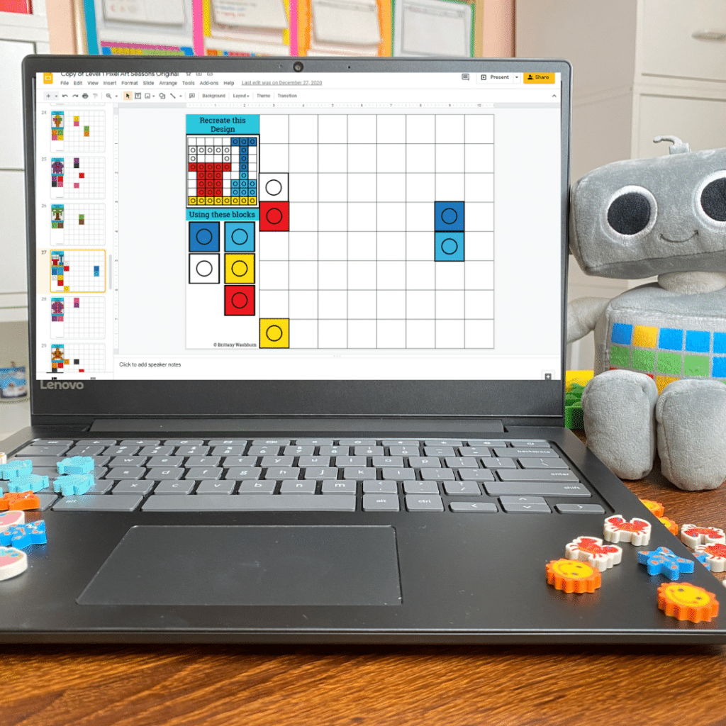 Pixel Art with Counting Cubes - Seasonal Designs