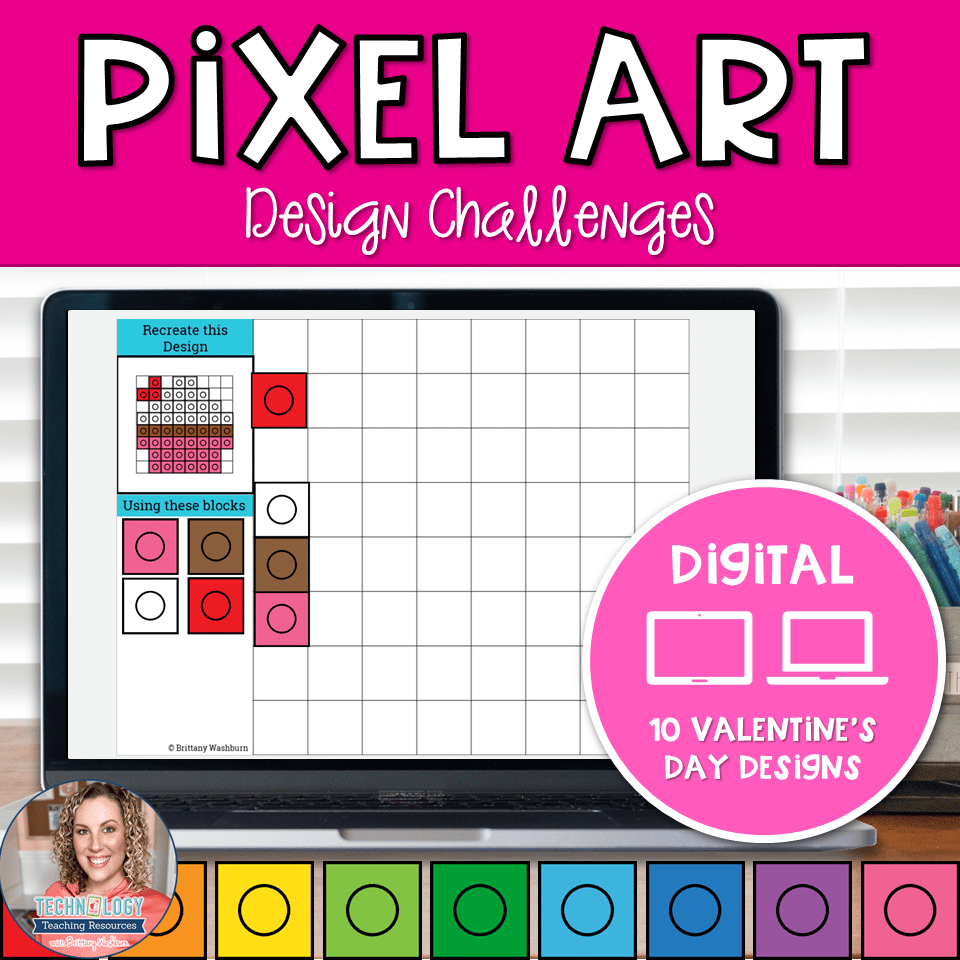 Valentine's Day Pixel Art STEM Challenges