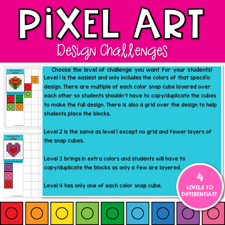 Valentine's Day Pixel Art STEM Challenges