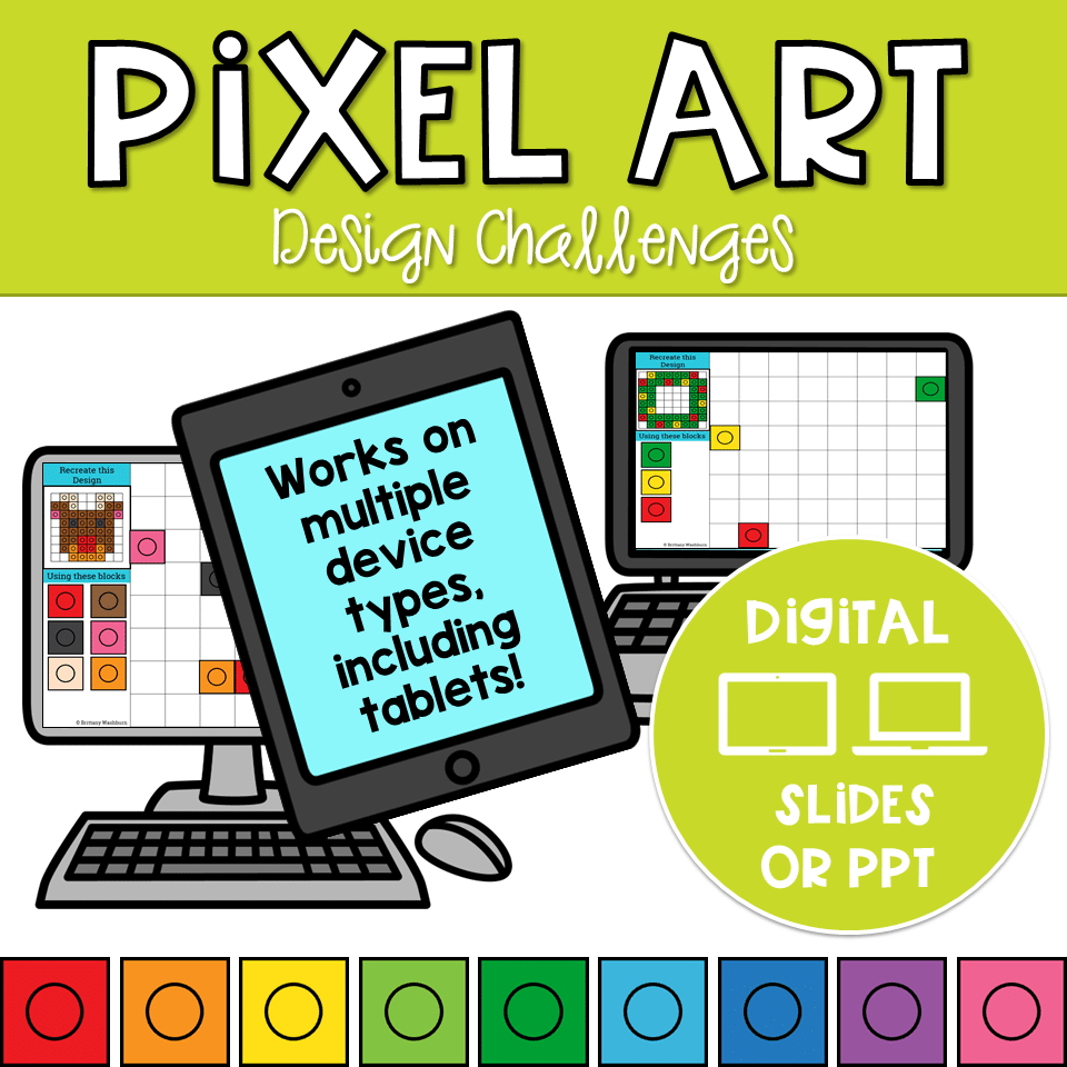 Christmas Digital Pixel Art STEM Challenges