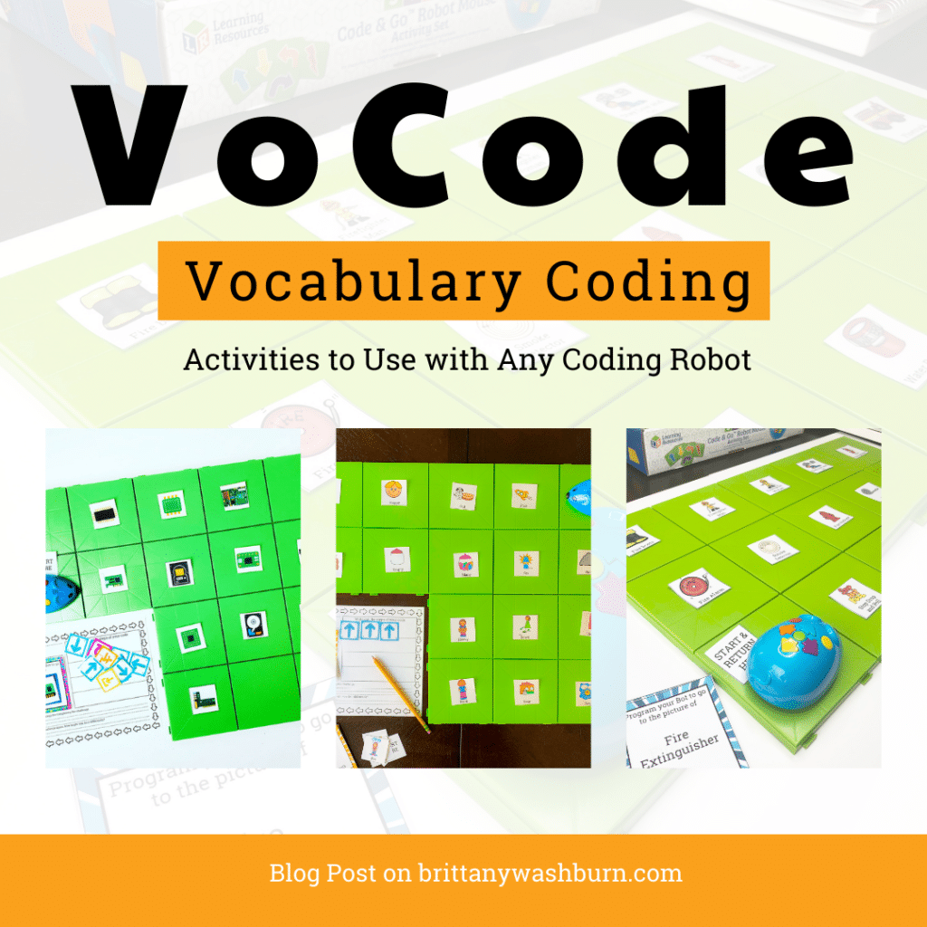 Vocab Coding (VoCode) Activities to Use with Any Coding Robot