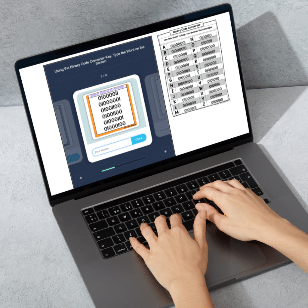 Binary Code Digital Flash Cards Binary Code Digital Flash Cards