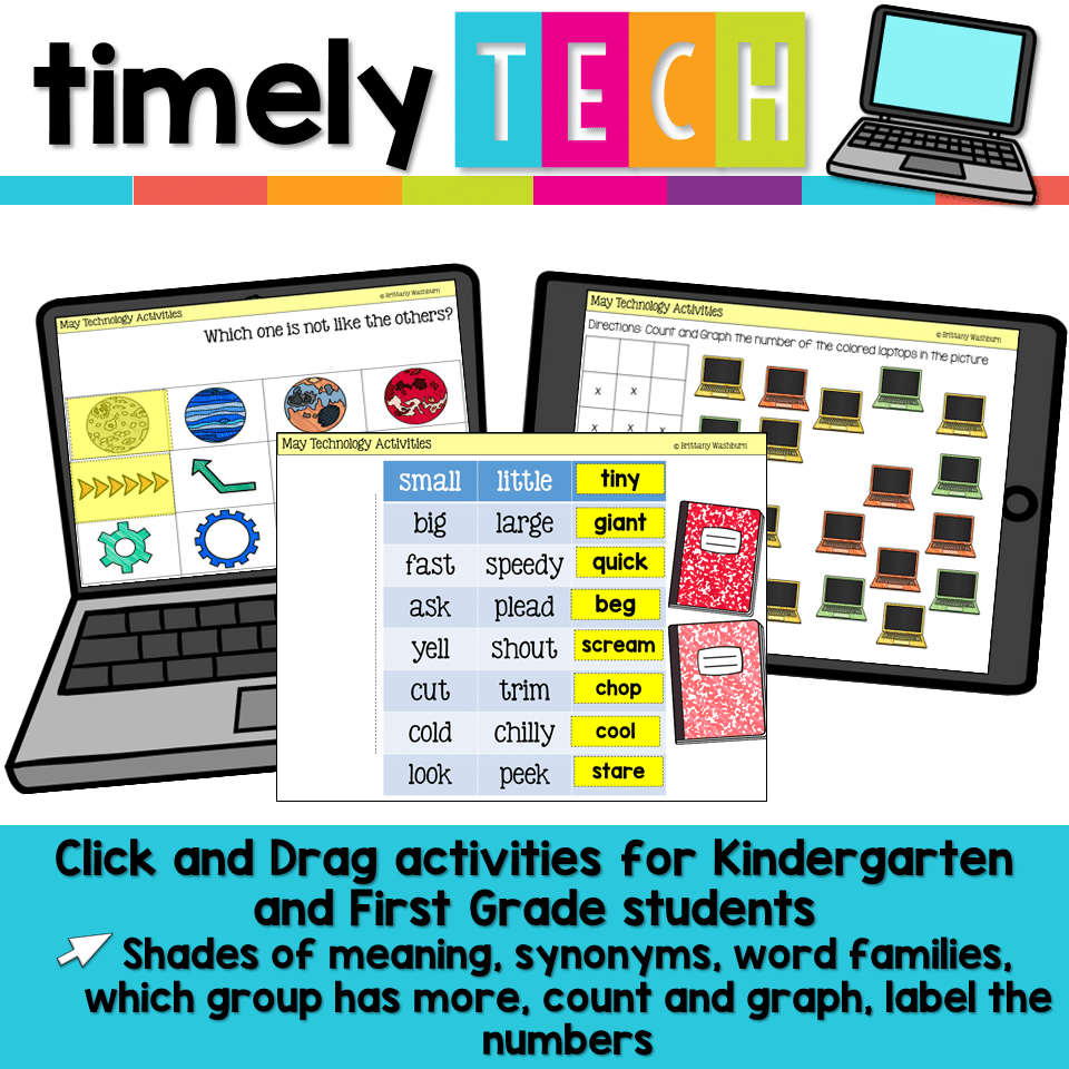 K-1 Timely Tech May Themed Computer Lab Lessons