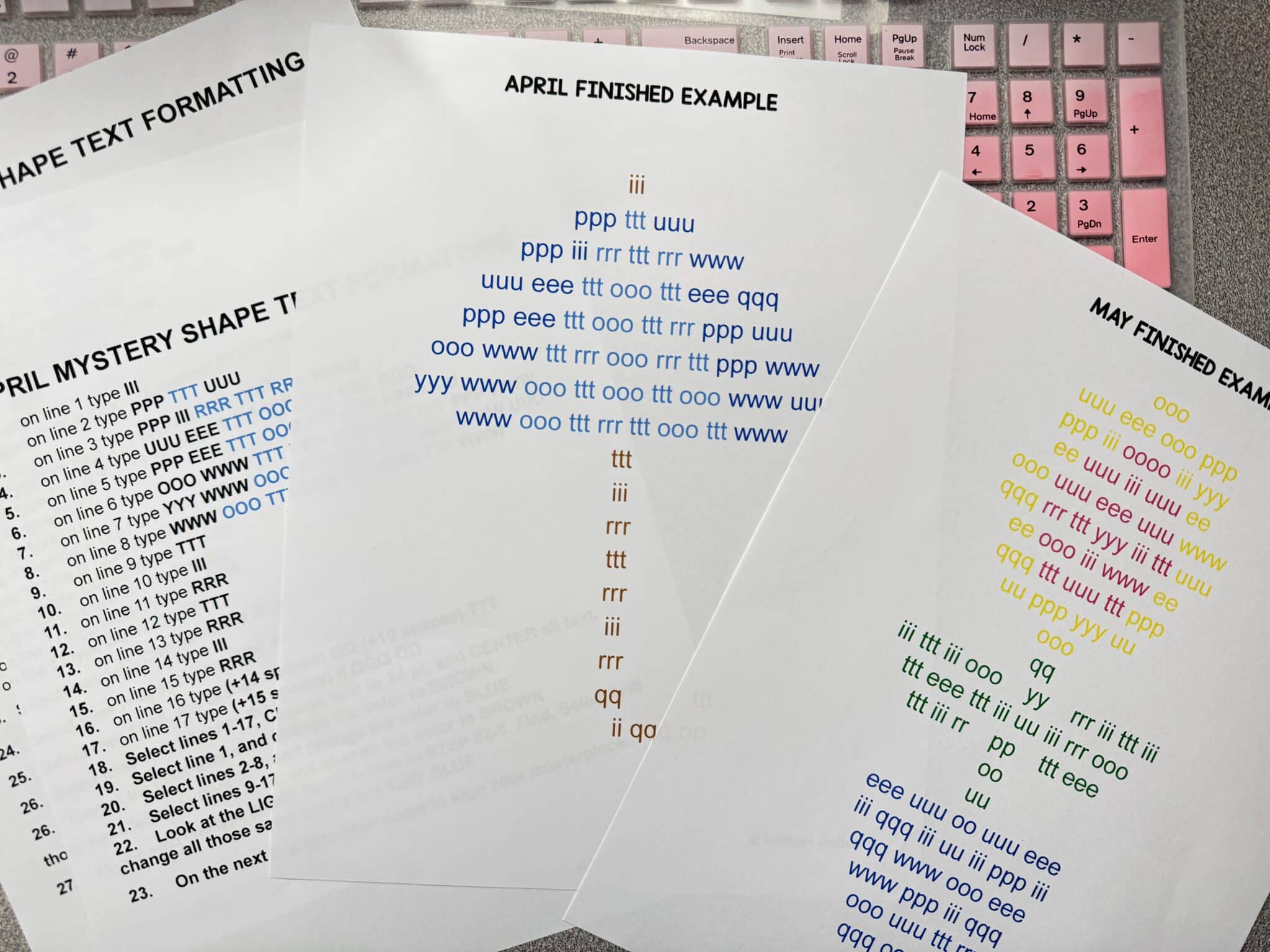 Text Formatting Activities for Typing & Word Processing Practice