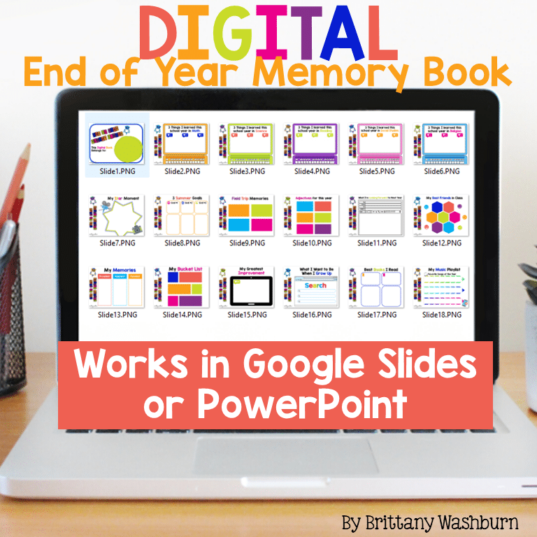 End of Year Memory Book Digital Activities