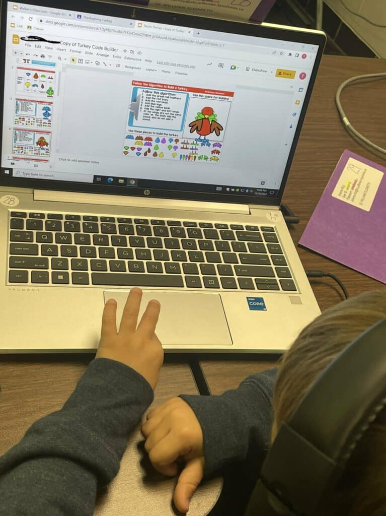 Turkey Code Builders Digital Activities Thanksgiving Computer Science