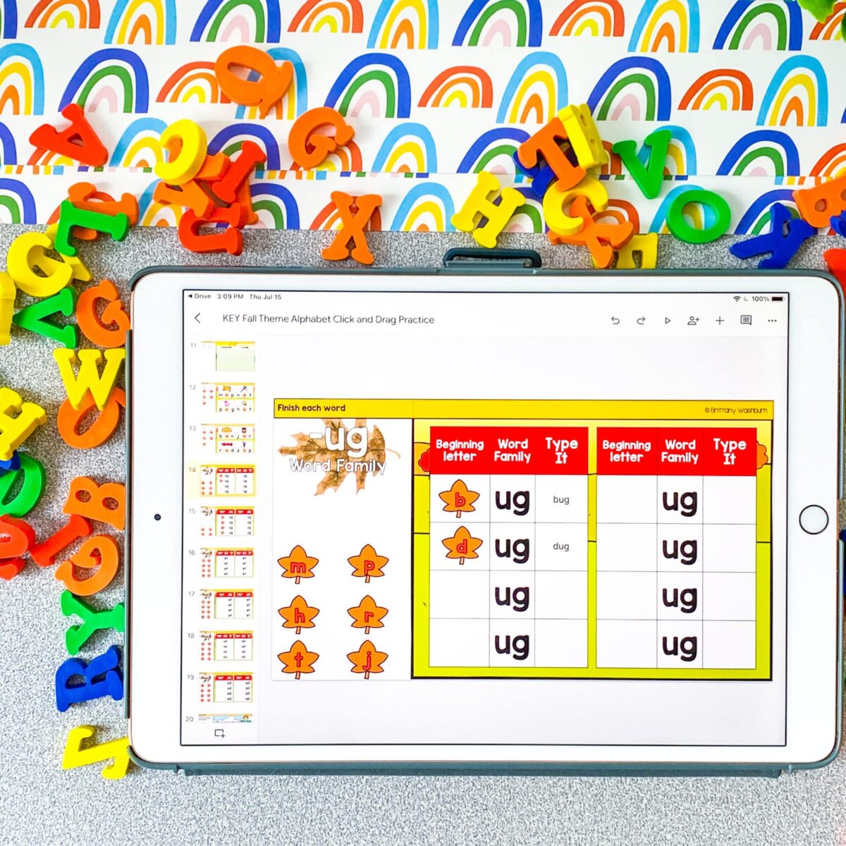 Fall Theme Digital Click and Drag Practice with Alphabet Activities