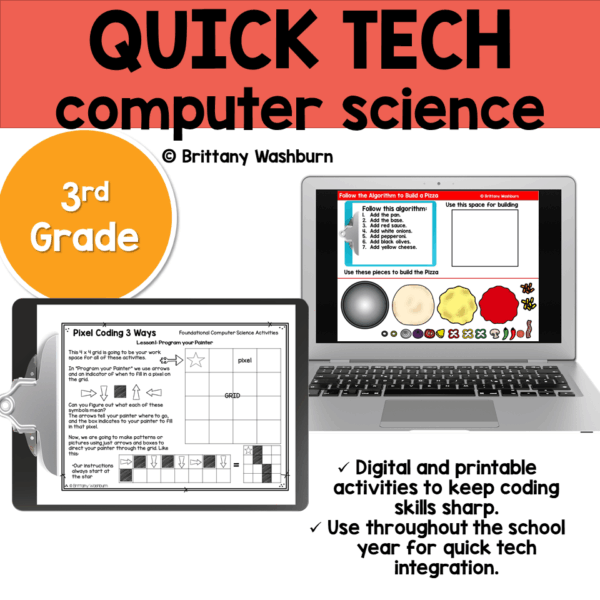Quick Tech Activities 3rd Grade Bundle