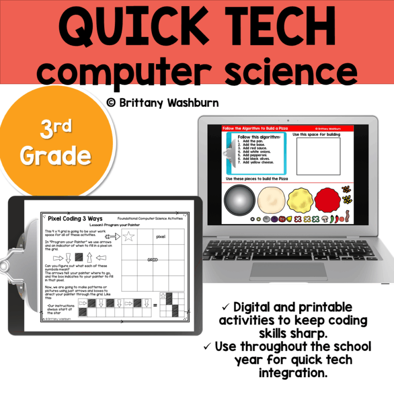 Quick Tech Activities 3rd Grade Bundle