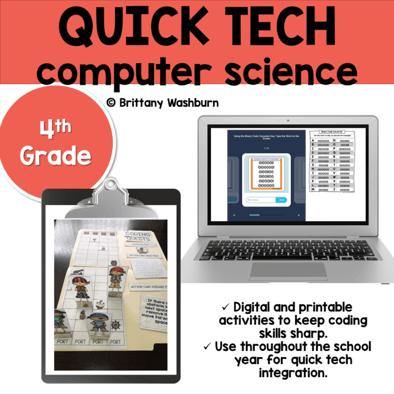 Computer Science Practice Activities Quick Tech 4th Grade