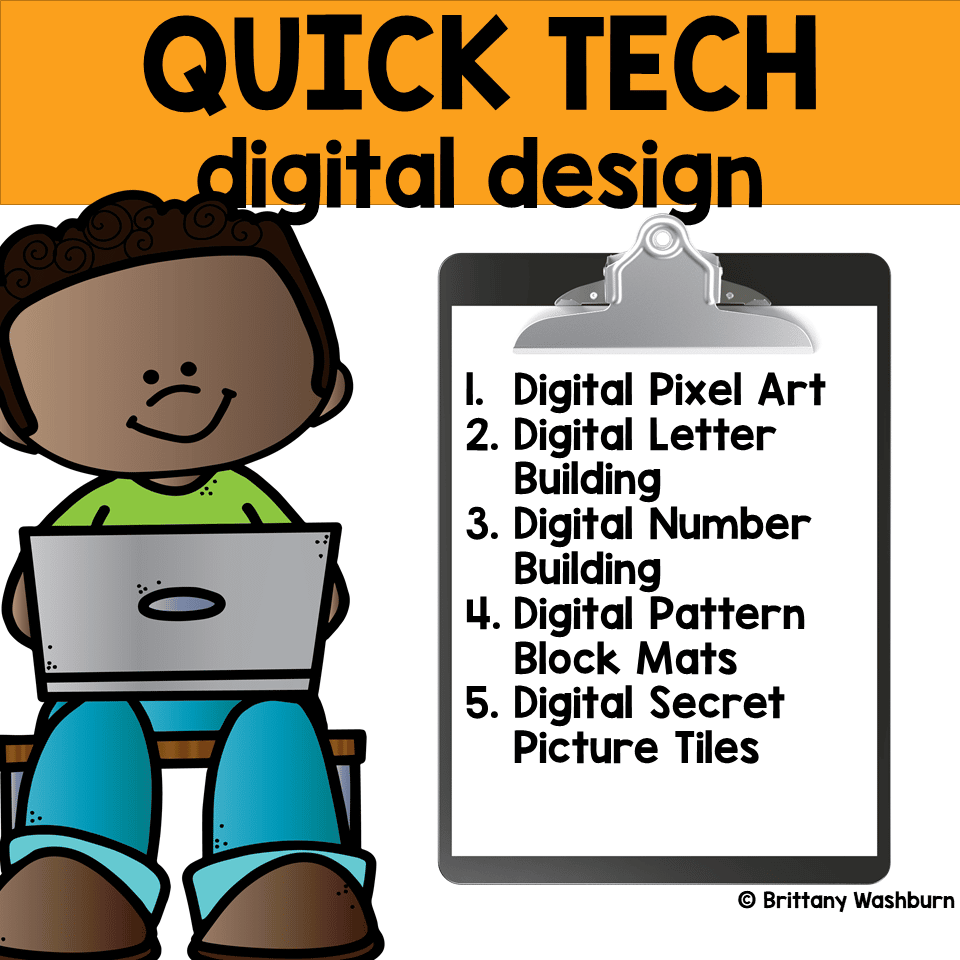 Digital Design Activities Quick Tech 1st Grade