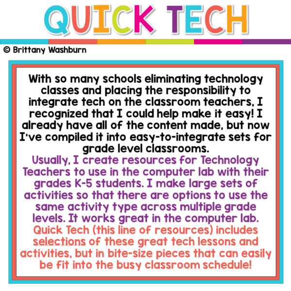 Digital Design Activities Quick Tech 1st Grade