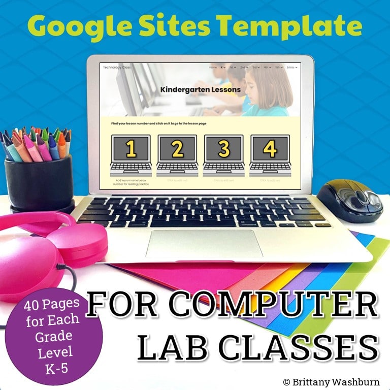 Google Site Template for Computer Lab Classes
