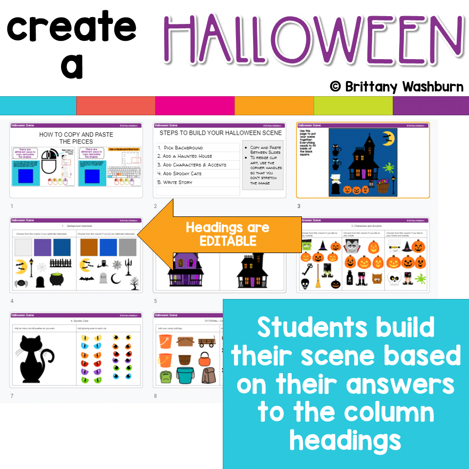 Build a Halloween Scene Digital Glyph Activity
