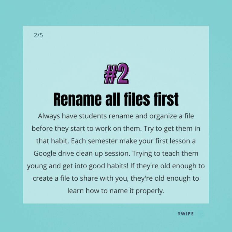 20 Tips for Teaching Students to Organize their Google Drive