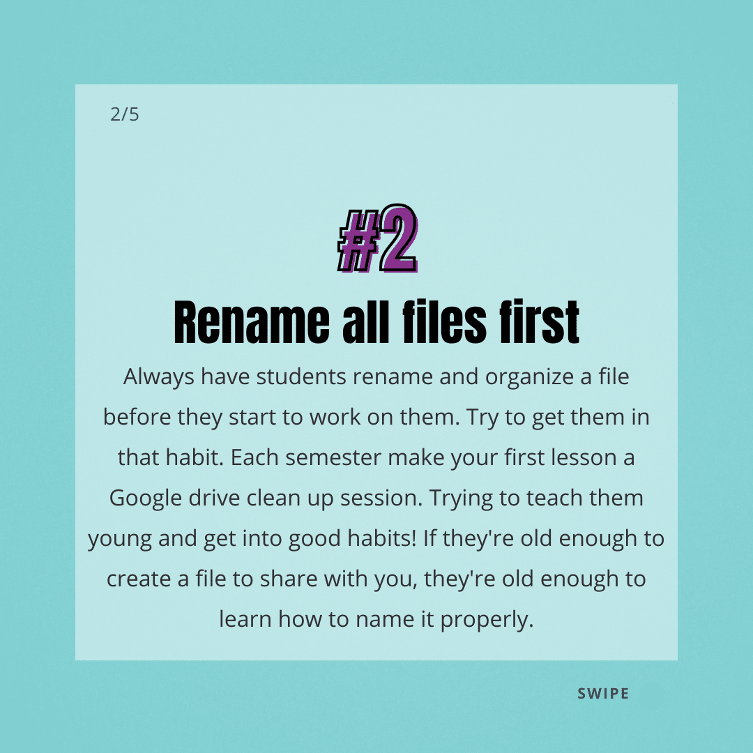 20 Tips for Teaching Students to Organize their Google Drive