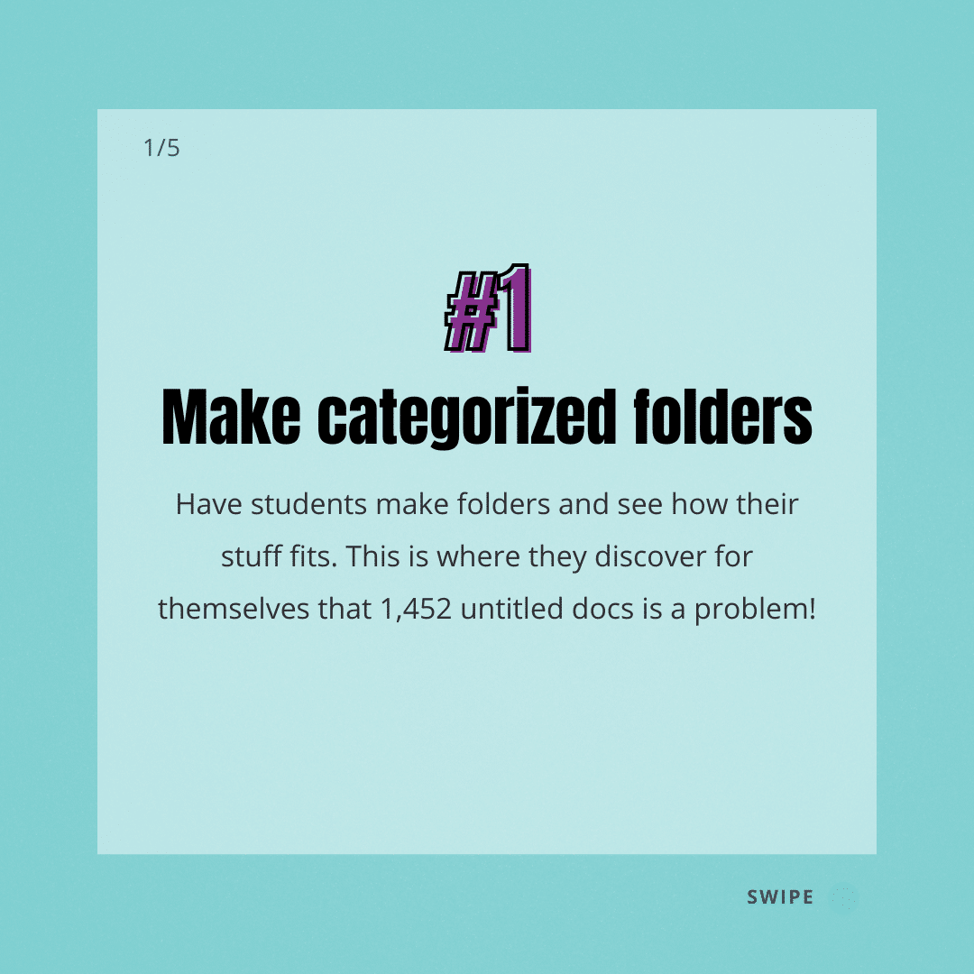 20 Tips for Teaching Students to Organize their Google Drive