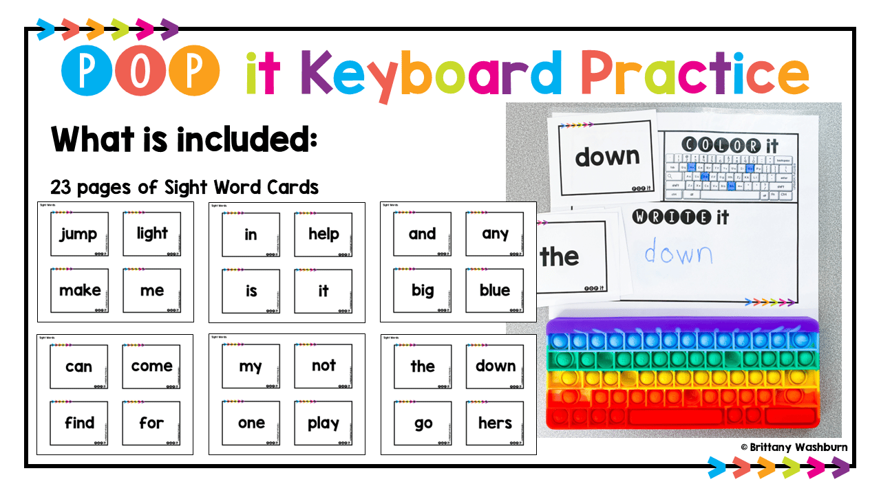 POP It Keyboard Station Activities
