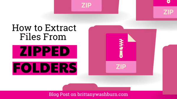 How to Extract Files from Zipped Folders