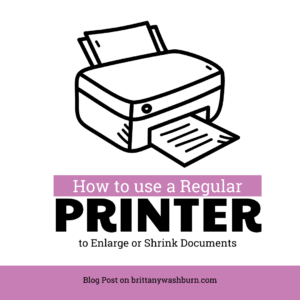 How to use a regular printer to enlarge or shrink and print out documents