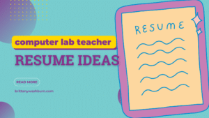 Computer Lab Teacher Resume Ideas