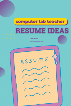 Computer Lab Teacher Resume Ideas
