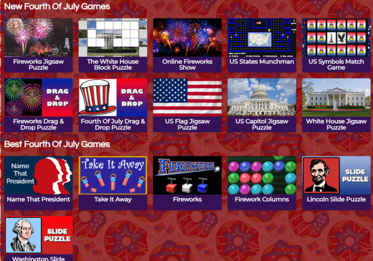 4th of July Themed Activities for the Elementary Computer Lab
