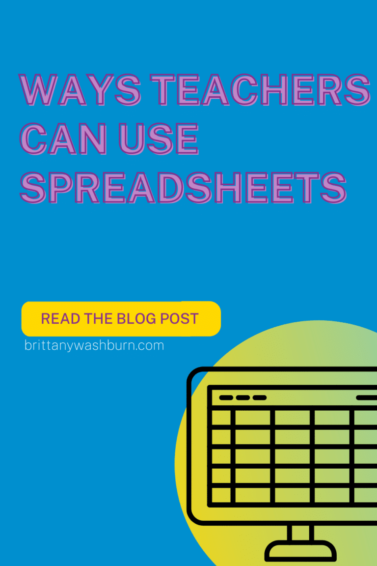 Ways Teachers can use Spreadsheets in the Classroom