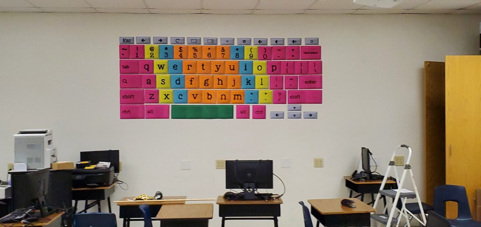 Technology Themed Decor Giant Chromebook Keyboard