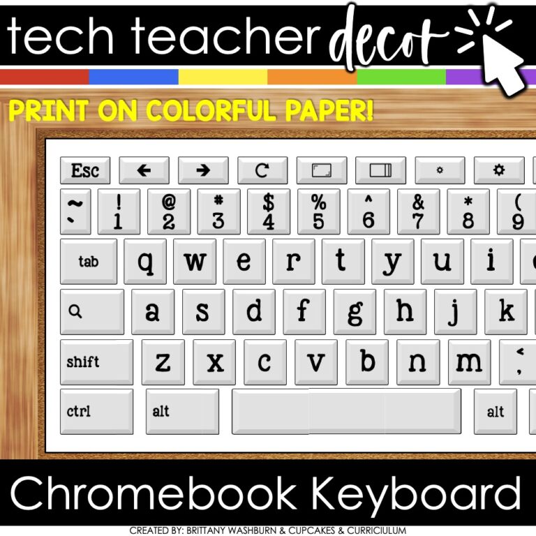 Technology Themed Decor Giant Chromebook Keyboard