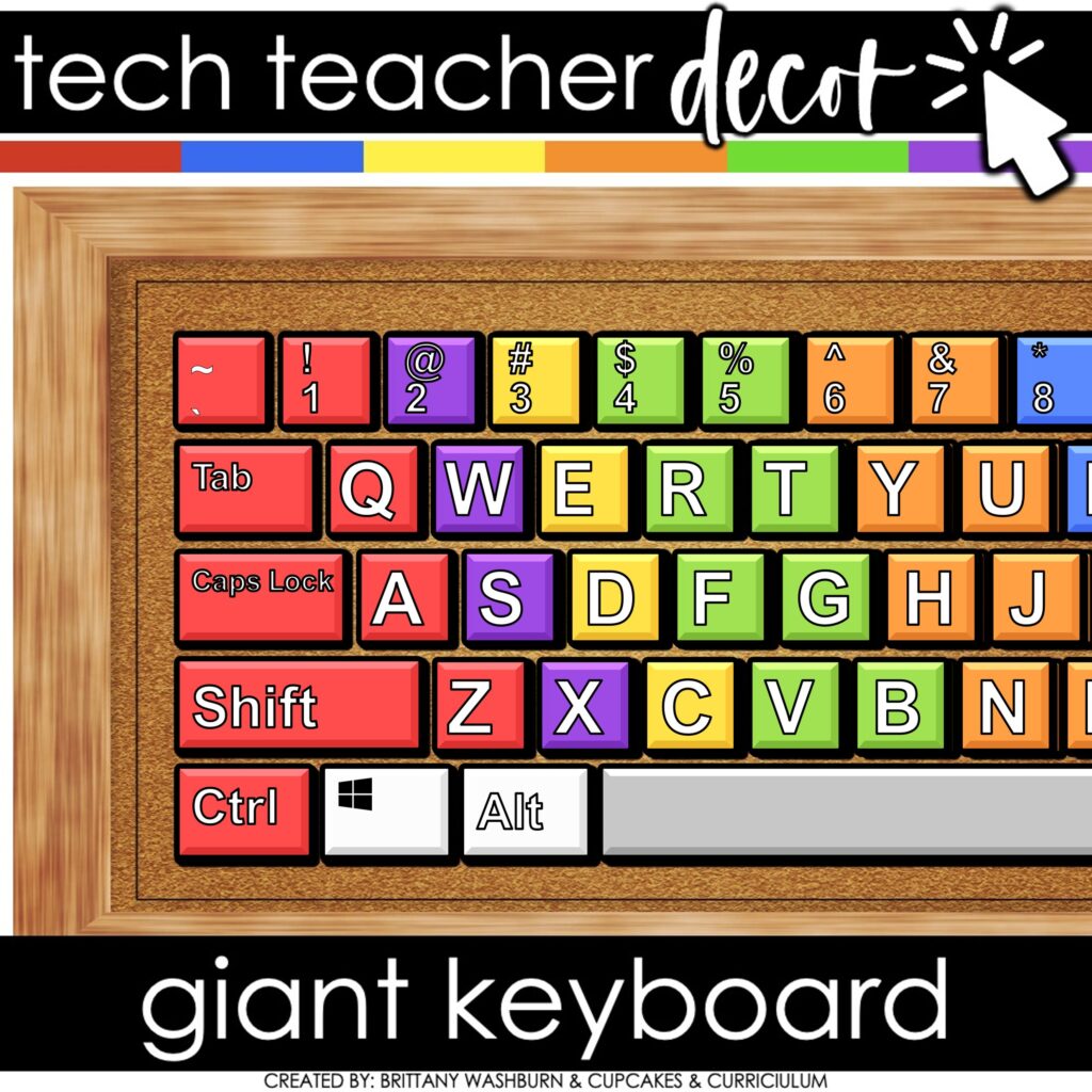 Technology Themed Decor Giant Chromebook Keyboard