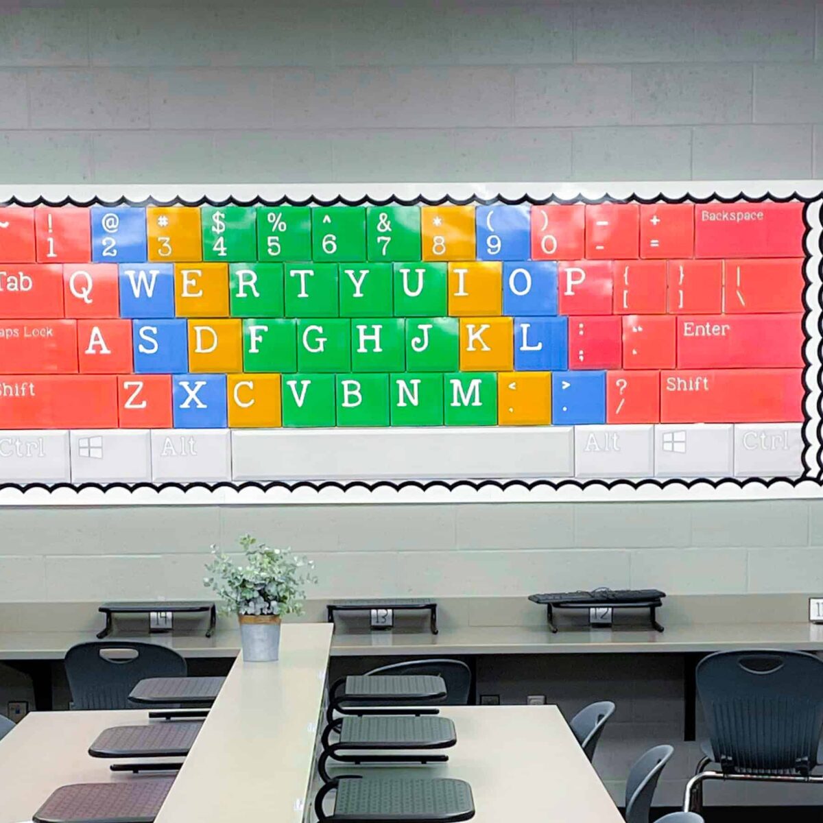 Technology Themed Decor Giant Keyboard for the Computer Lab