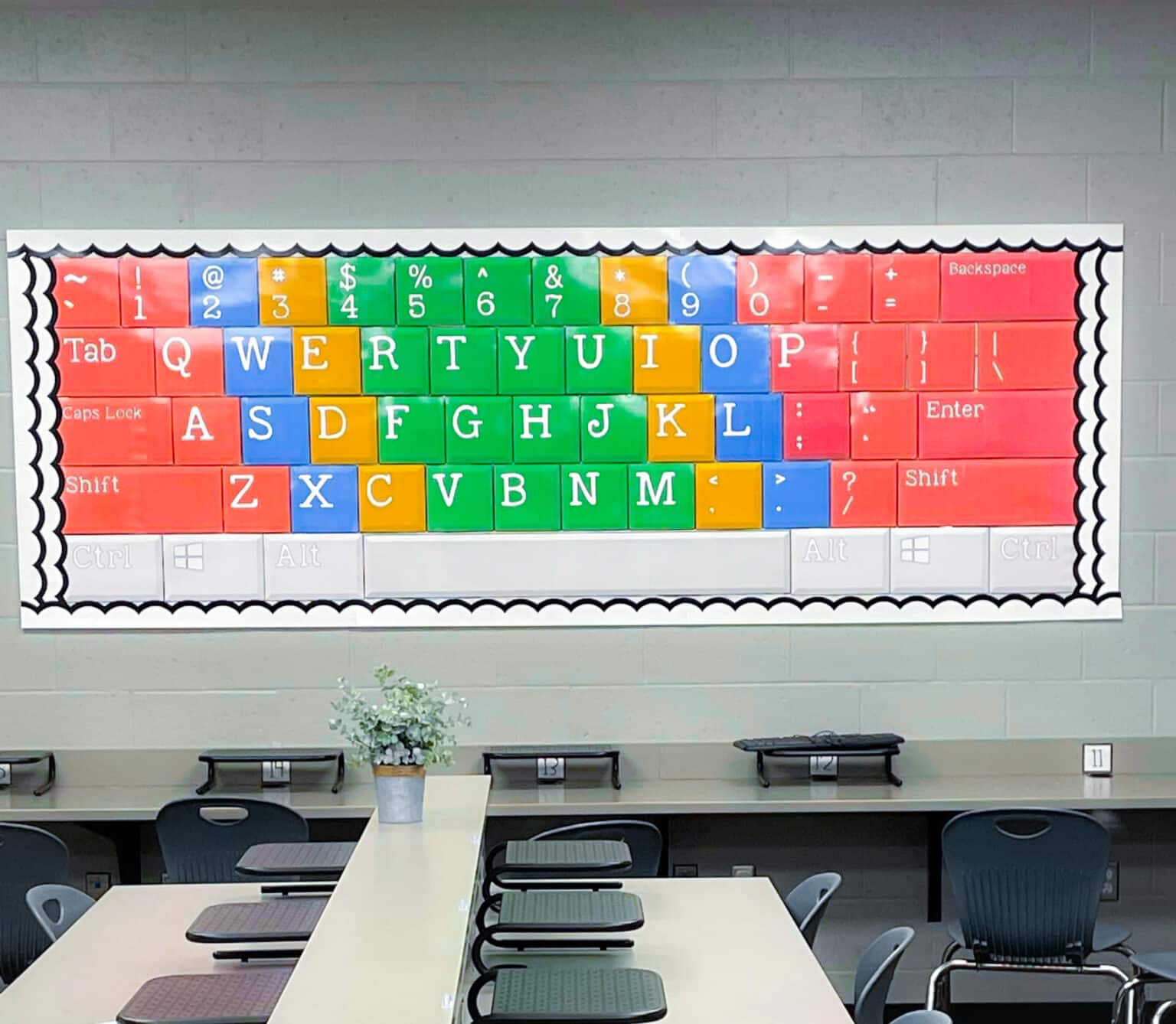 Technology Themed Decor Giant Keyboard for the Computer Lab