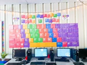 Technology Themed Decor Giant Keyboard for the Computer Lab