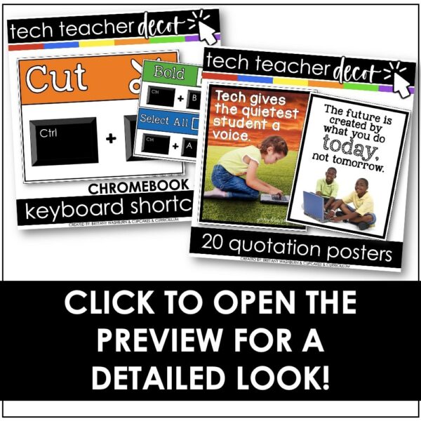 Technology Themed Decor for the Computer Lab Bundle