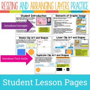 New Year's Eve Theme Graphic Design Lesson and Activity