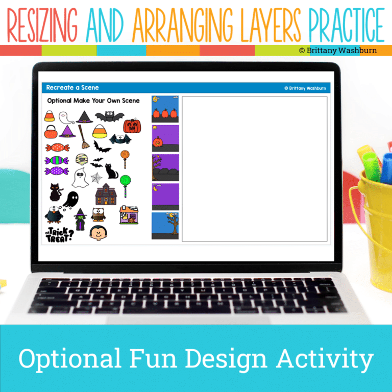 Halloween Theme Graphic Design Lesson and Activity