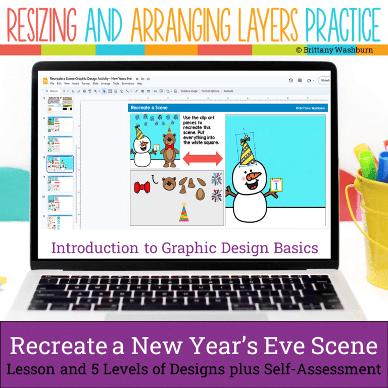 Graphic Design Lesson and Activities Holidays Bundle