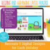 Graphic Design Lesson and Activities Holidays Bundle
