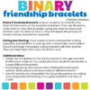 Binary Code Friendship Bracelet Craftivity and Informational Booklet