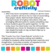 Robot Parts and Definitions Craftivity