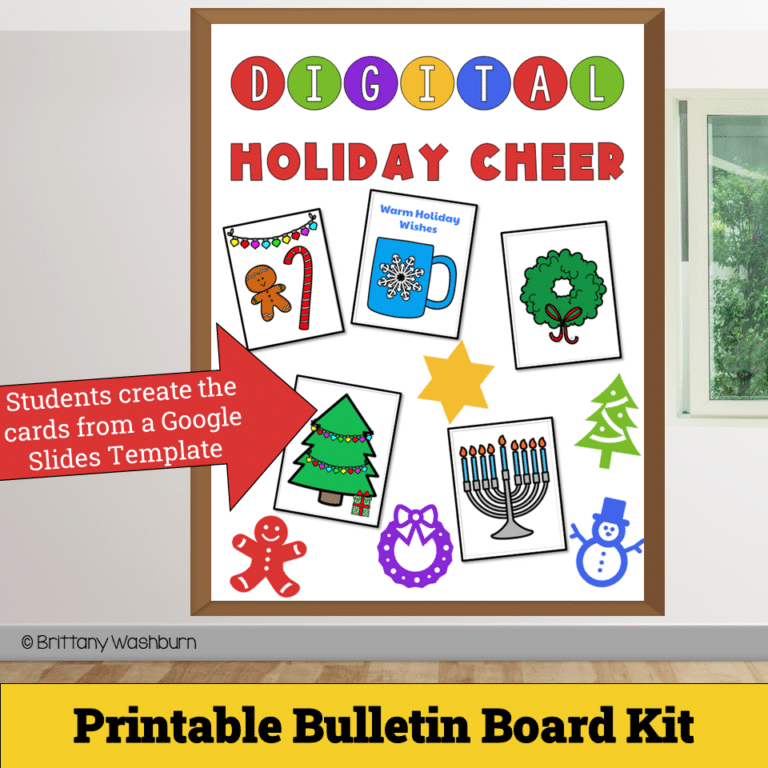 Digital Holiday Card Activity and Bulletin Board Kit for Christmas ...